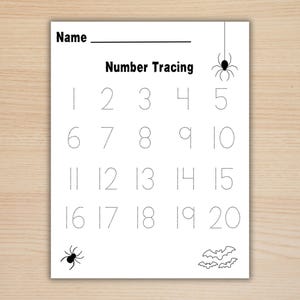 Halloween Tracing Printables, Spider and Bat Worksheets for Preschool ...