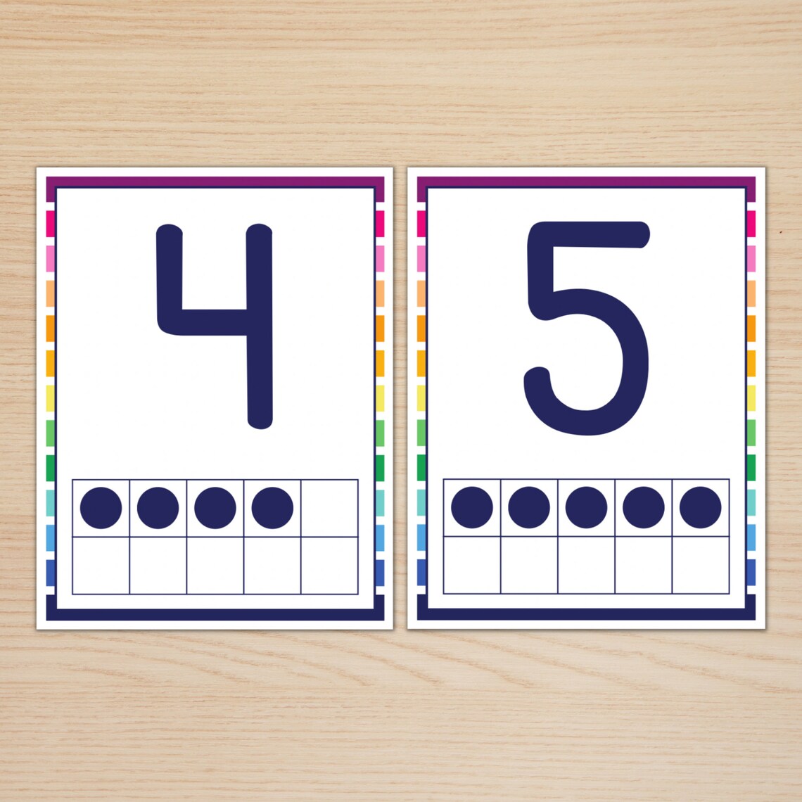 Number Posters 0-10, Ten Frame Number Posters for Classroom, Homeschool ...
