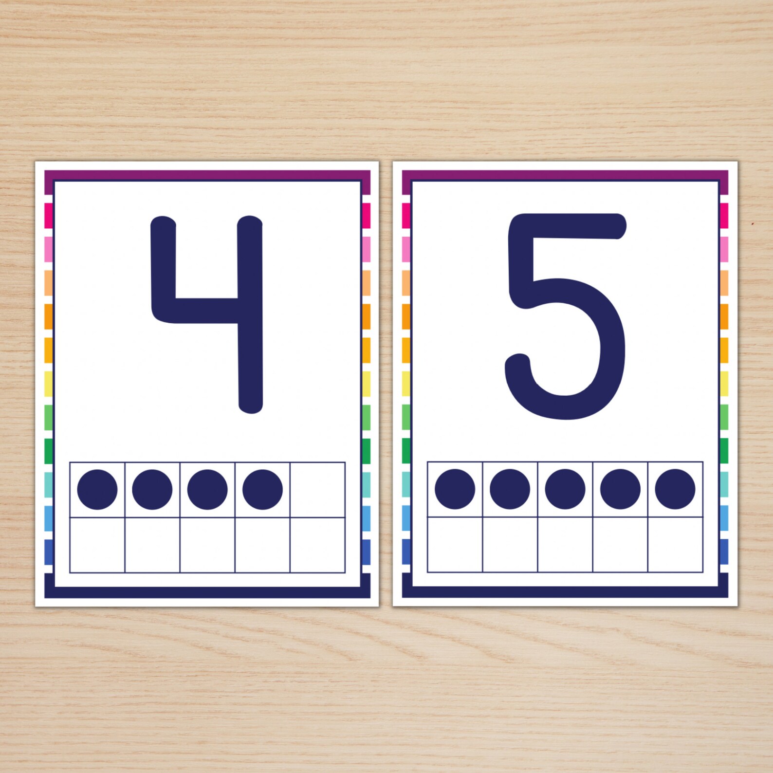 Number Posters 0-10, Ten Frame Number Posters for Classroom, Homeschool ...