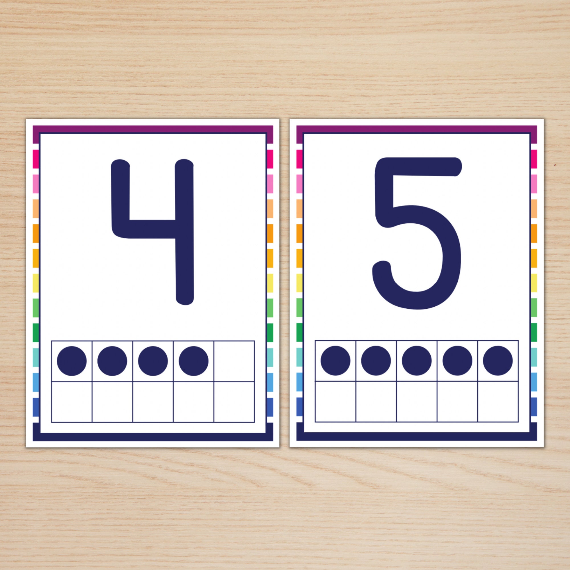 Number Posters 0-10, Ten Frame Number Posters for Classroom, Homeschool ...