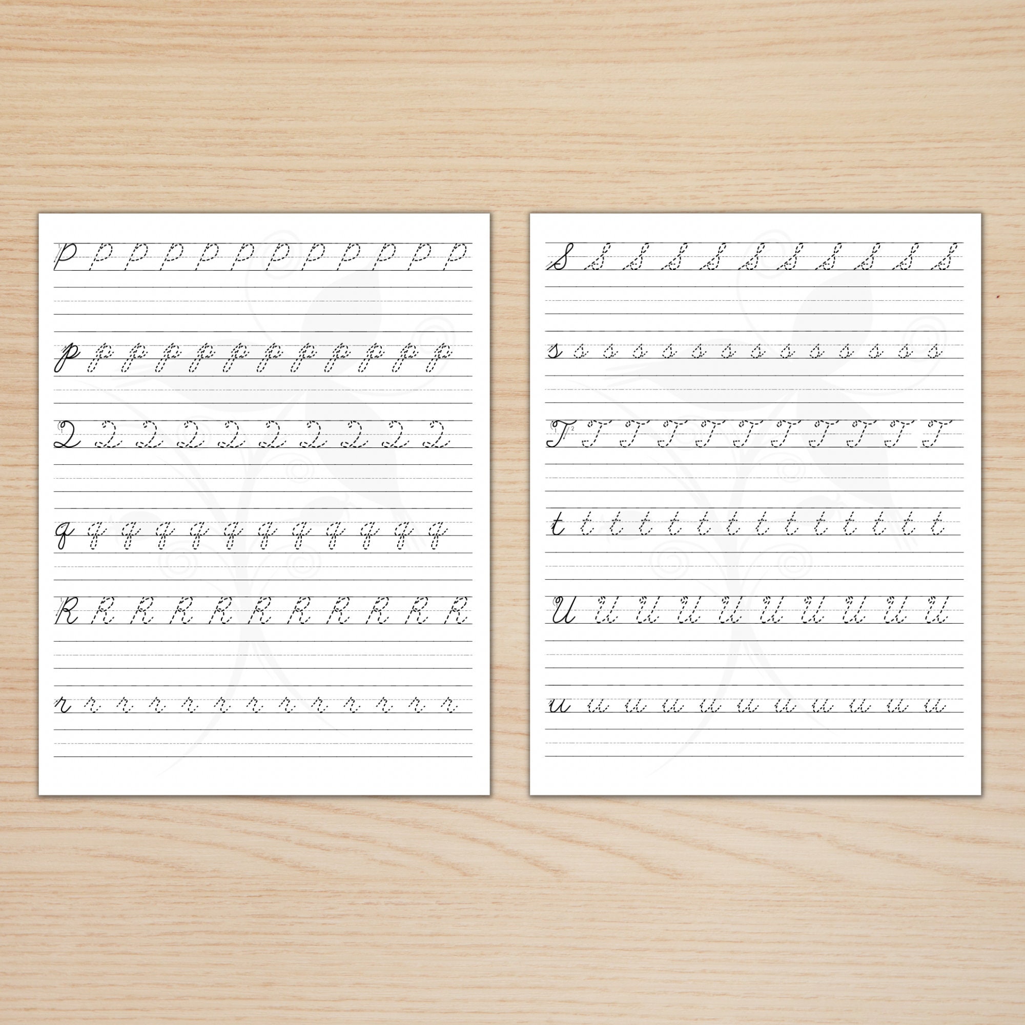 Printable Cursive Handwriting Practice, Cursive Alphabet Tracing ...