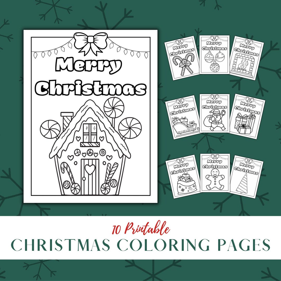 Merry Christmas Coloring Pages, Printable Coloring Pages, Christmas ...