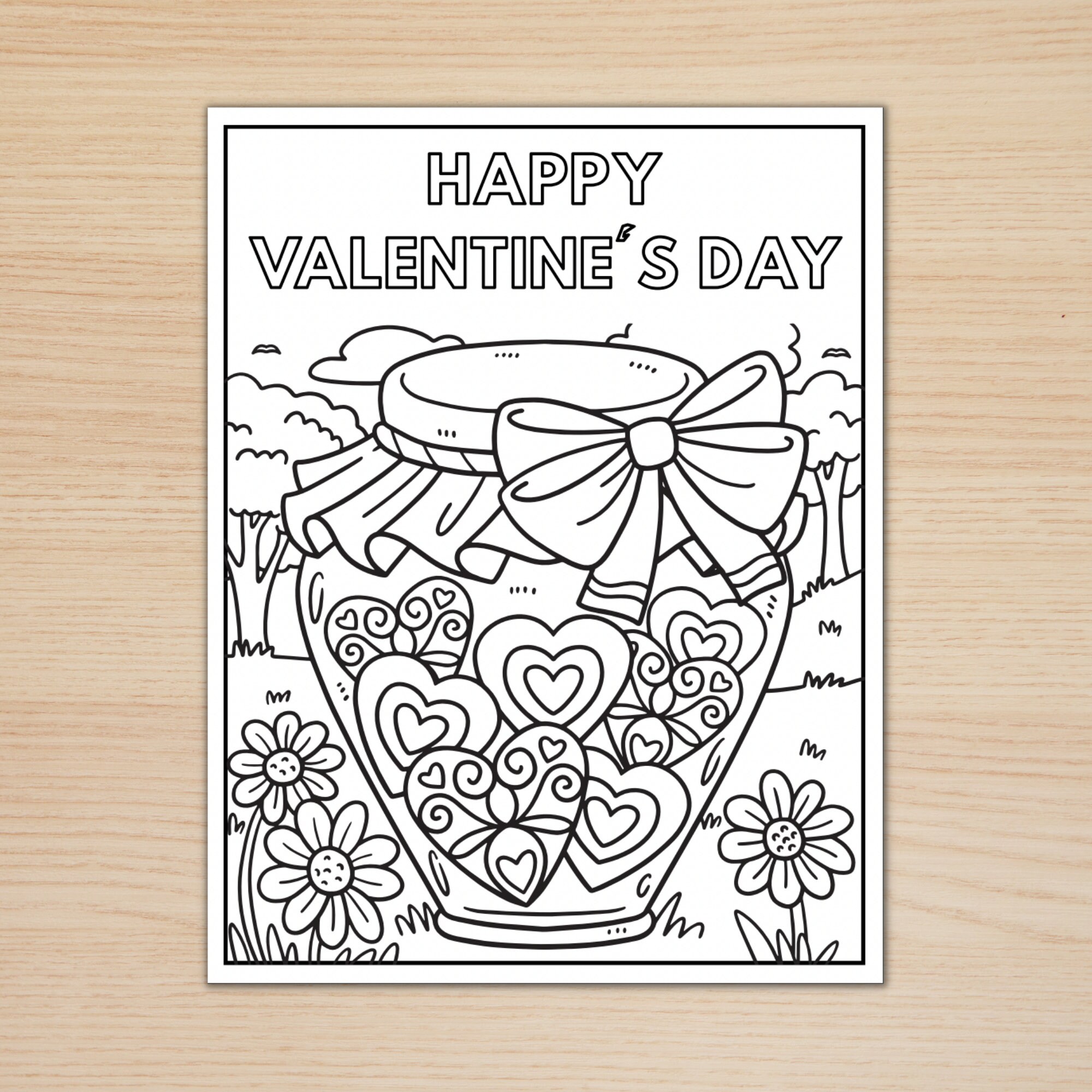 Valentine's Day Coloring Pages: Kids' Class Party Activity (PDF ...