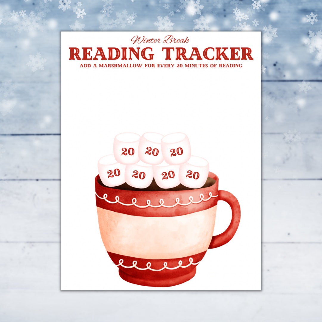 Winter Reading Log: Marshmallow Mug Tracker (PDF Printable Download) - Etsy