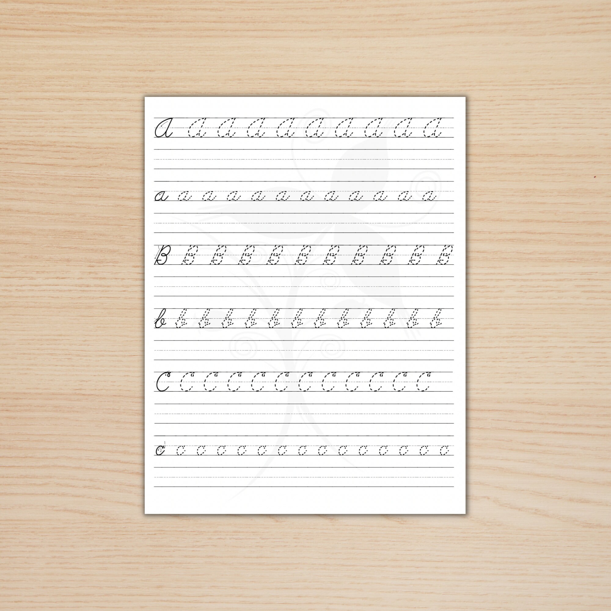 Printable Cursive Handwriting Practice, Cursive Alphabet Tracing ...