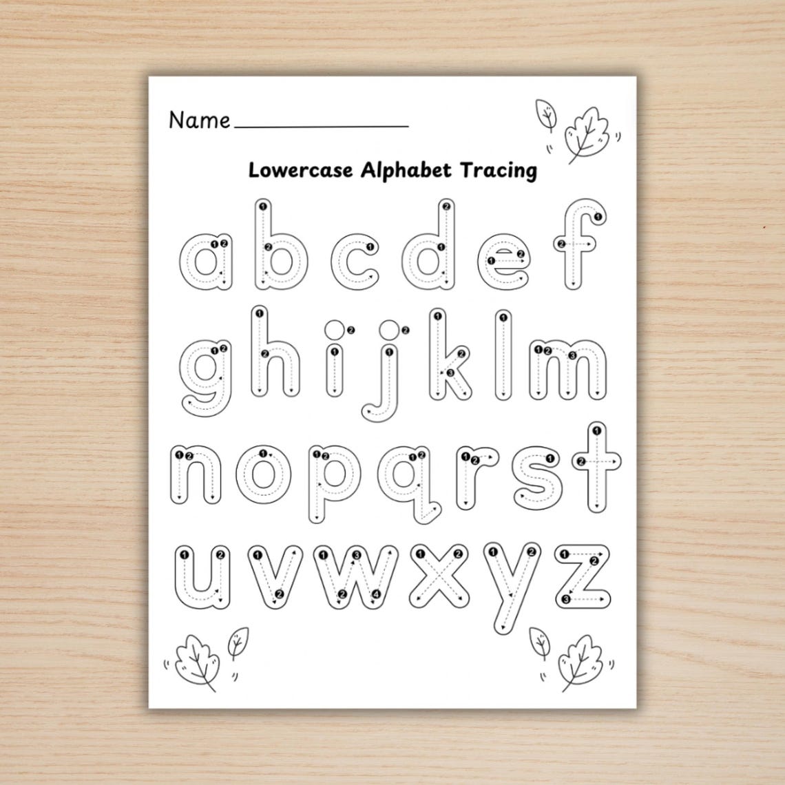 Fall-themed Alphabet Tracing Worksheets - Uppercase & Lowercase Letters ...