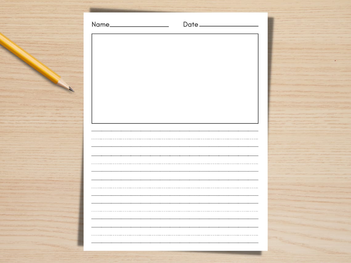 Printable Draw and Write Paper, Printable Journal Paper, Handwriting ...