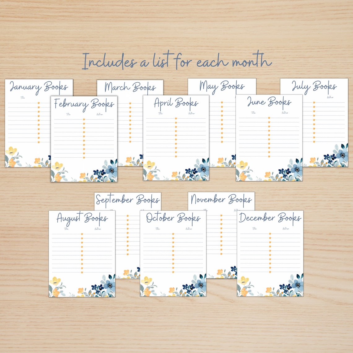 Monthly Book List Printable, Printable Book Log, Monthly Reading ...
