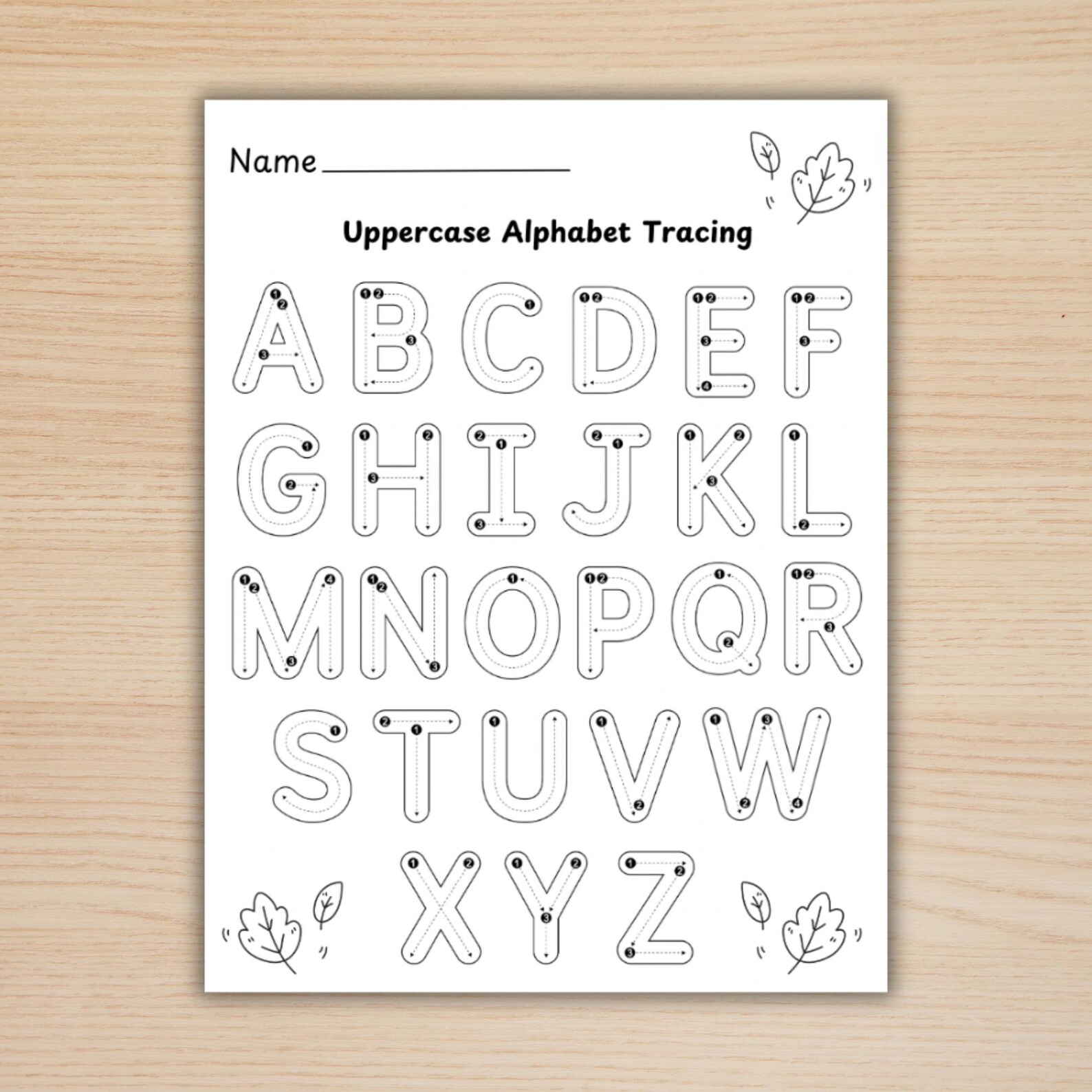Fall-themed Alphabet Tracing Worksheets - Uppercase & Lowercase Letters ...