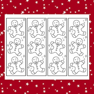 Printable Christmas Bookmarks for Kids, Christmas Themed Color Your Own ...