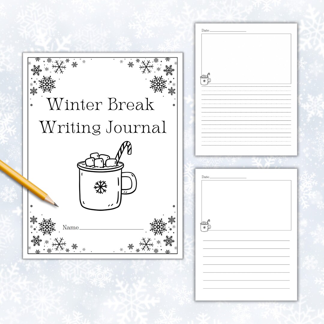 Winter Break Writing Journal, Printable Draw and Write Pages for Kids ...