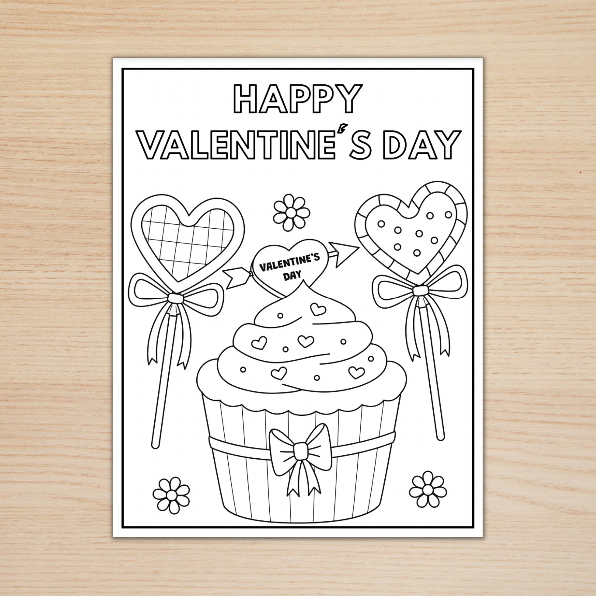 Valentine's Day Coloring Pages: Kids' Class Party Activity (PDF ...