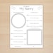 All About My Nanny Questionnaire: Fill-in Card, Birthday Gift (PDF ...