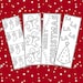 Printable Christmas Bookmarks for Kids: Coloring Activity (PDF ...