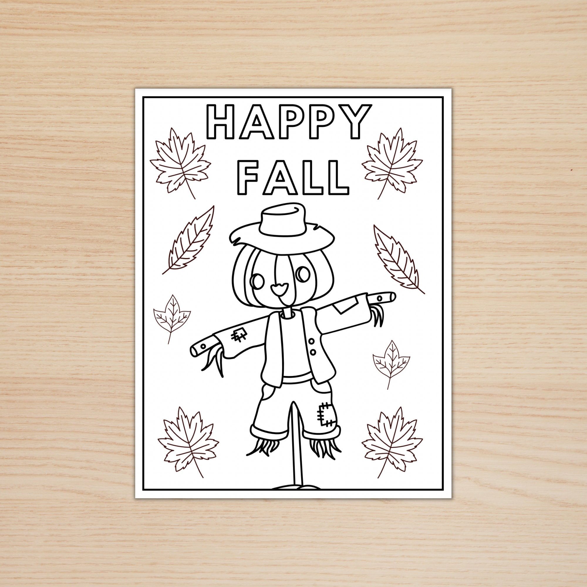 Fall Coloring Pages for Kids: Pumpkins & Squirrels (PDF Printable ...