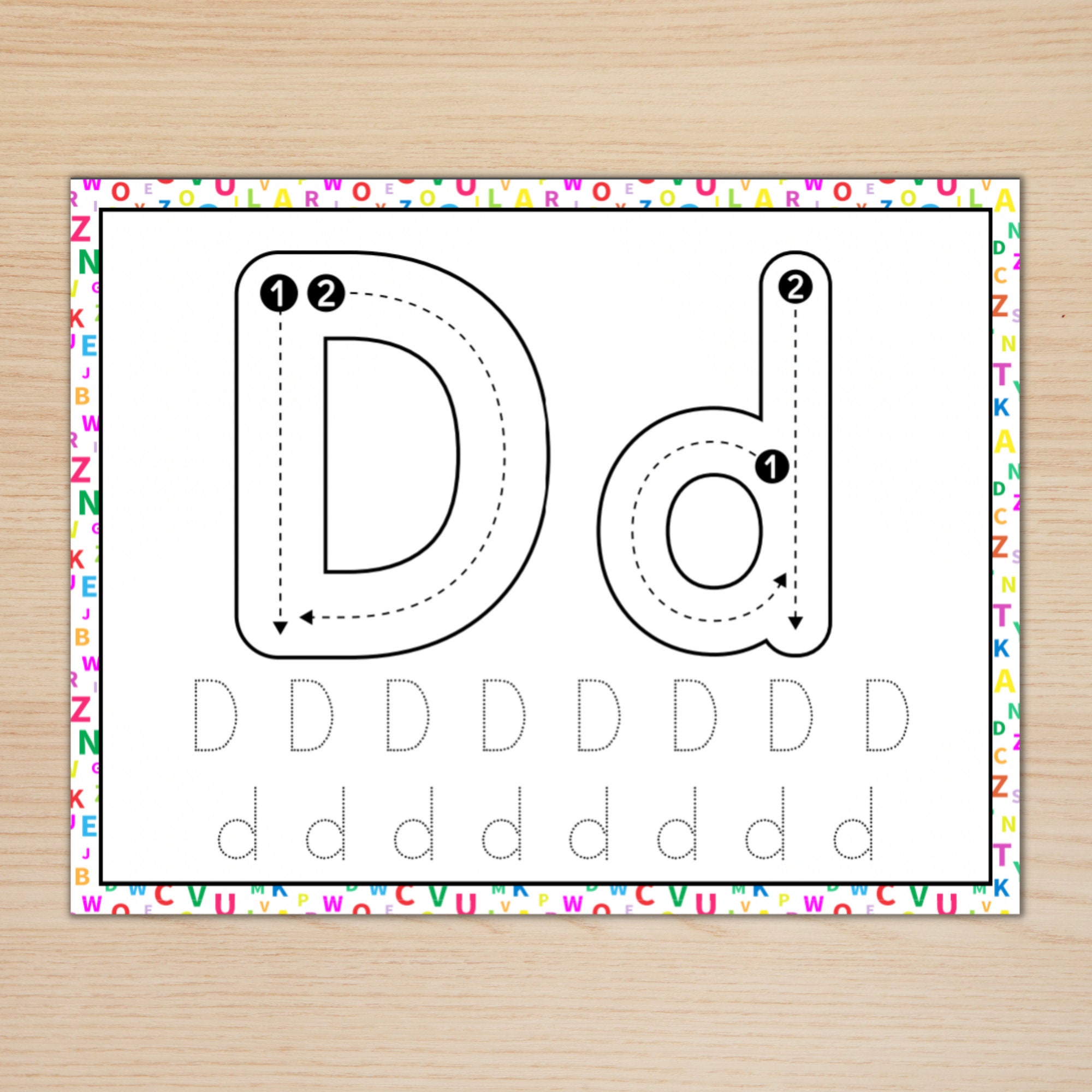 Alphabet Handwriting Practice: A-Z Tracing Pages (PDF Printable ...