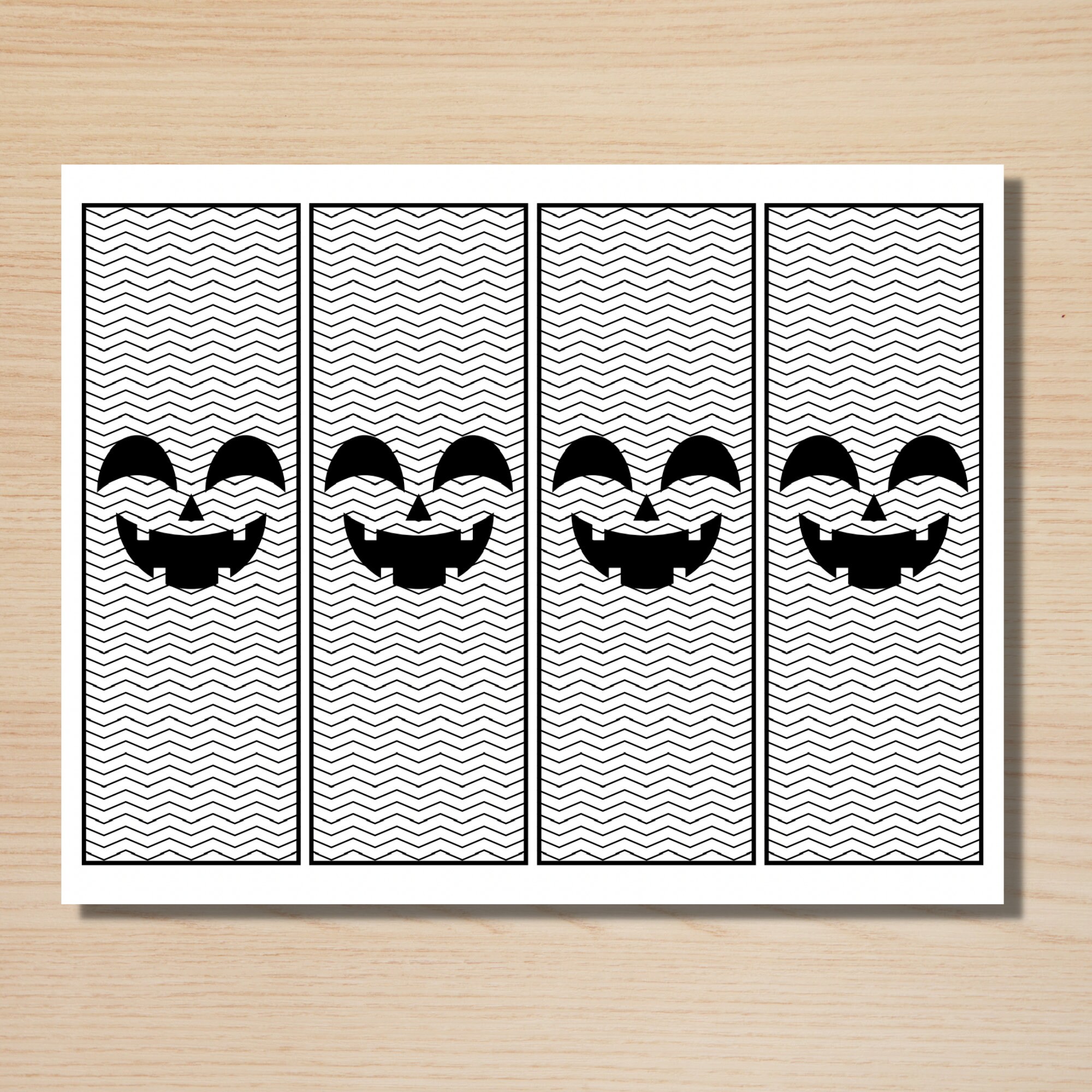 Halloween Bookmarks for Kids, Printable Halloween Themed Color Your Own ...