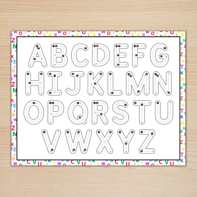 Alphabet Tracing Worksheet: Uppercase & Lowercase Handwriting (PDF ...