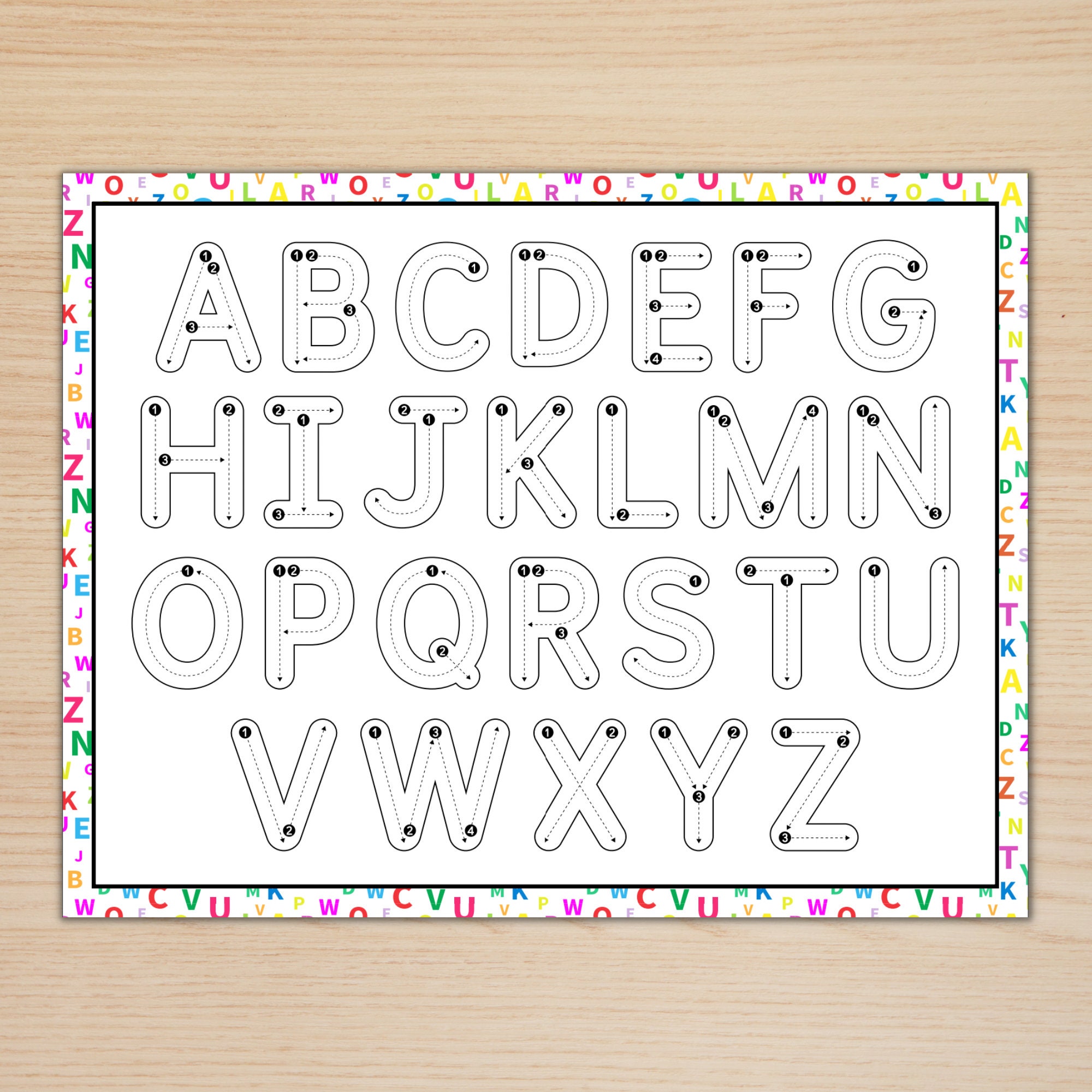 Alphabet Tracing Worksheet: Uppercase & Lowercase Handwriting (PDF ...