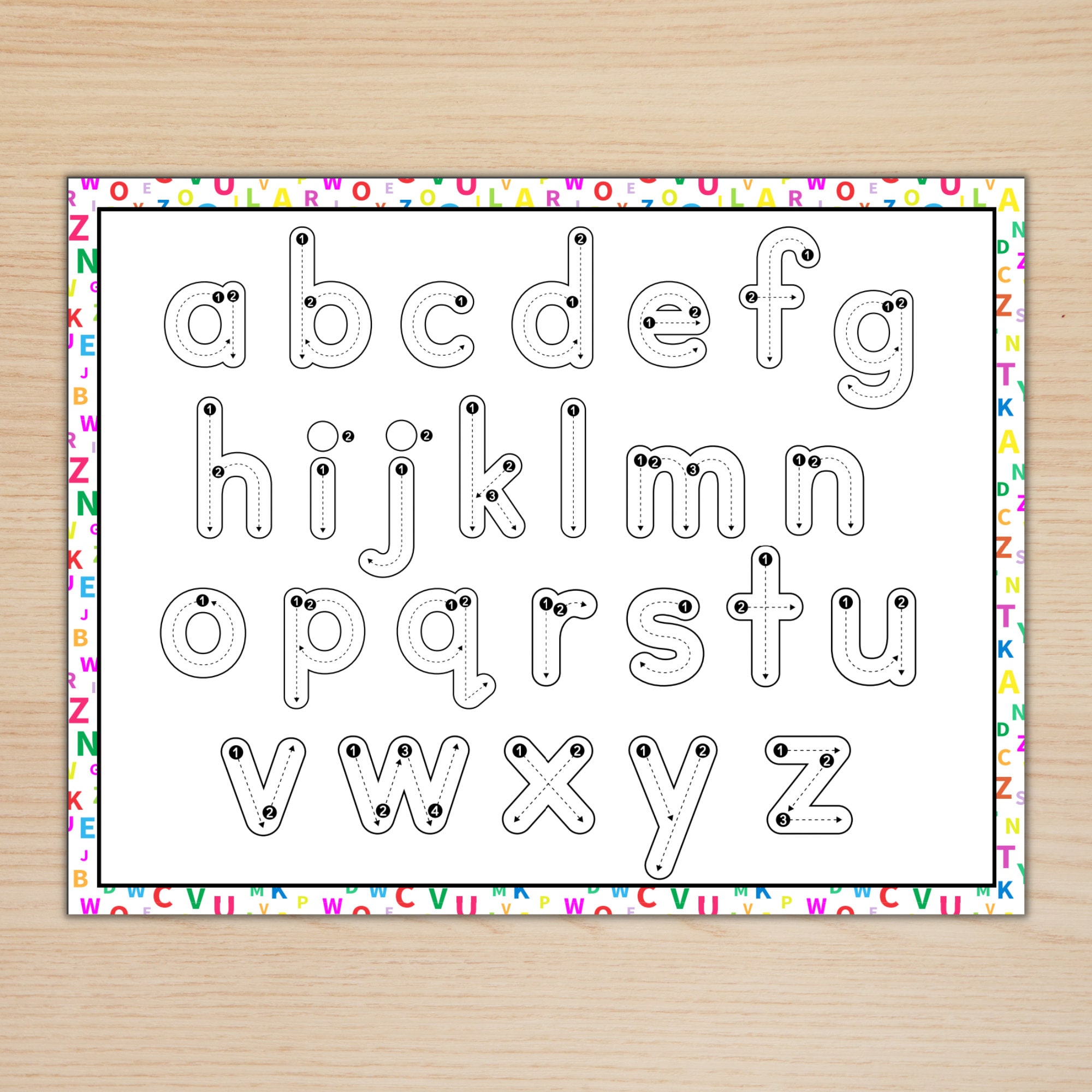 Alphabet Tracing Worksheet: Uppercase & Lowercase Handwriting (PDF ...