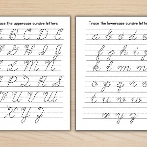 Cursive Alphabet Tracing Worksheets: A-Z Practice (PDF Printable ...