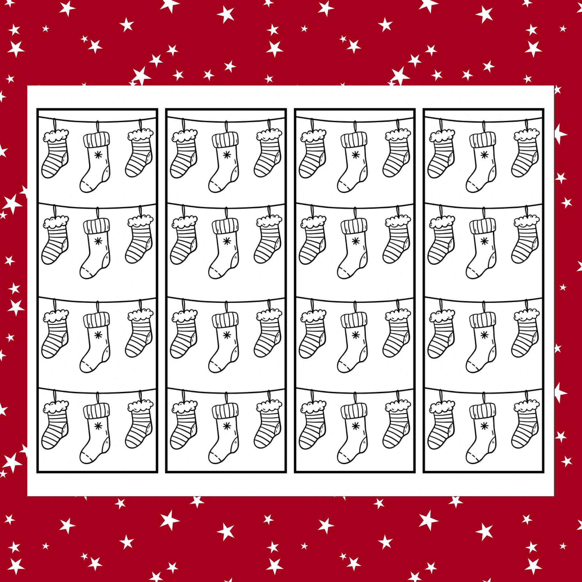 Printable Christmas Bookmarks for Kids: Coloring Activity (PDF ...