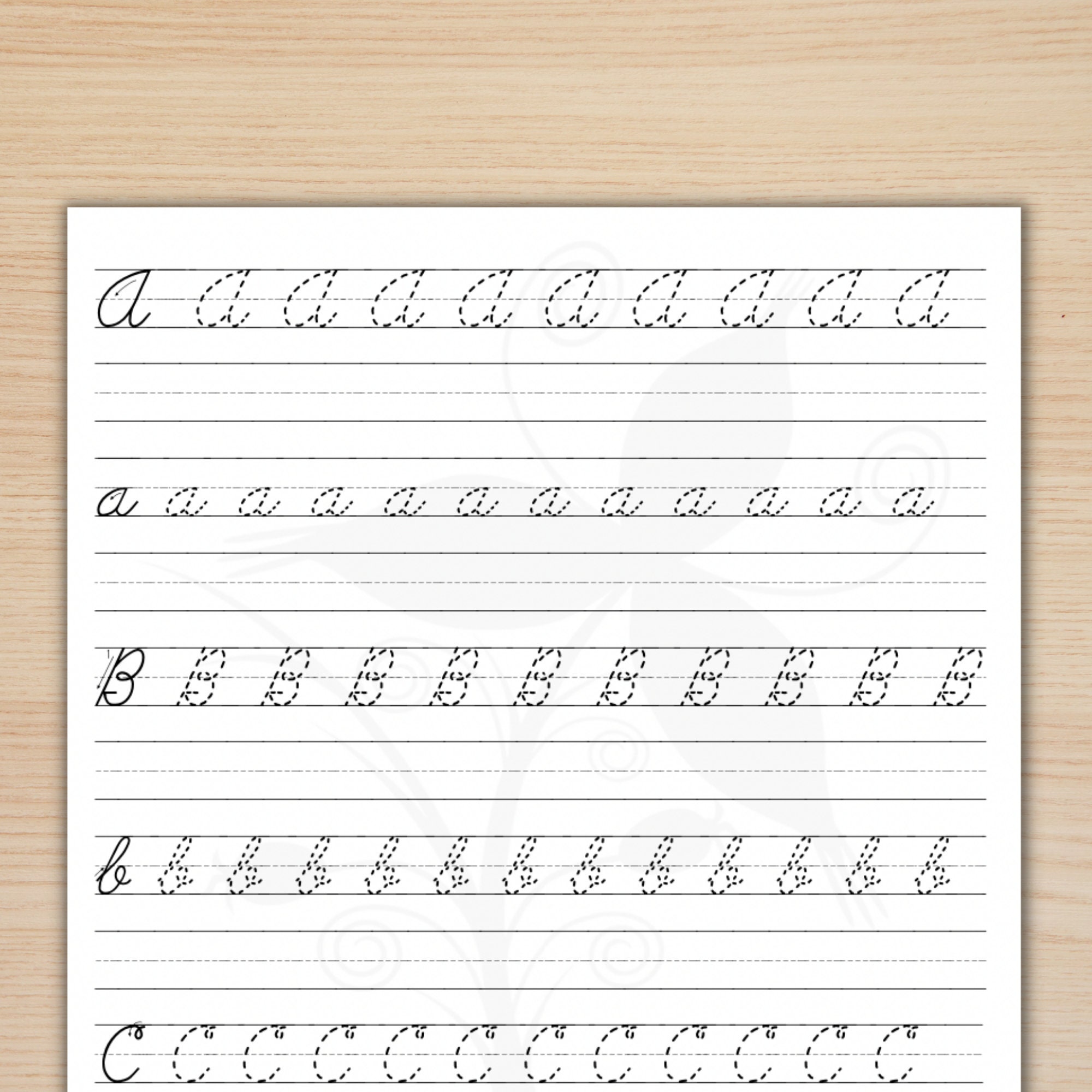 Printable Cursive Handwriting Practice, Cursive Alphabet Tracing ...