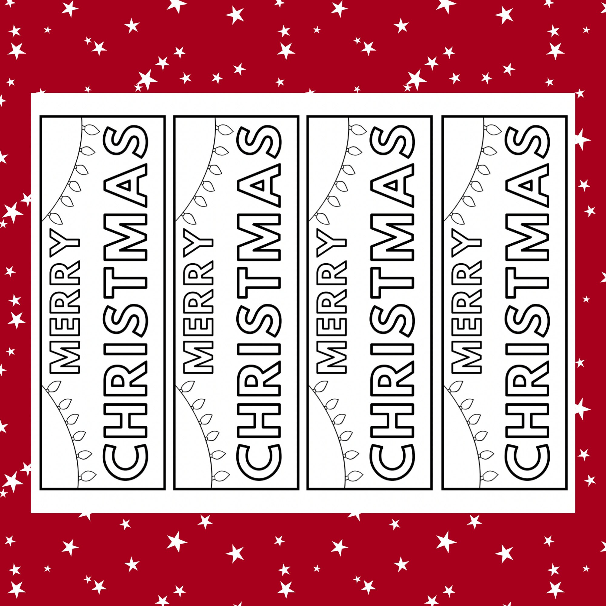 Printable Christmas Bookmarks for Kids, Christmas Themed Color Your Own ...