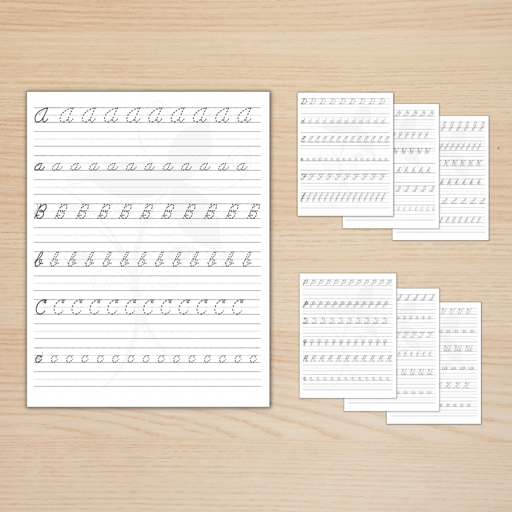 Printable Cursive Handwriting Practice, Cursive Alphabet Tracing ...