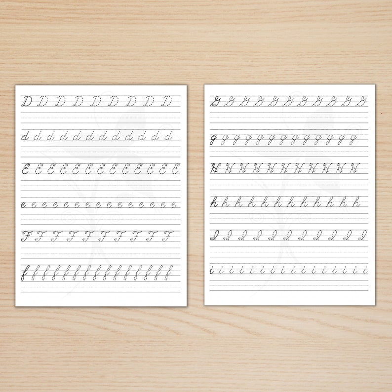 Printable Cursive Handwriting Practice, Cursive Alphabet Tracing ...