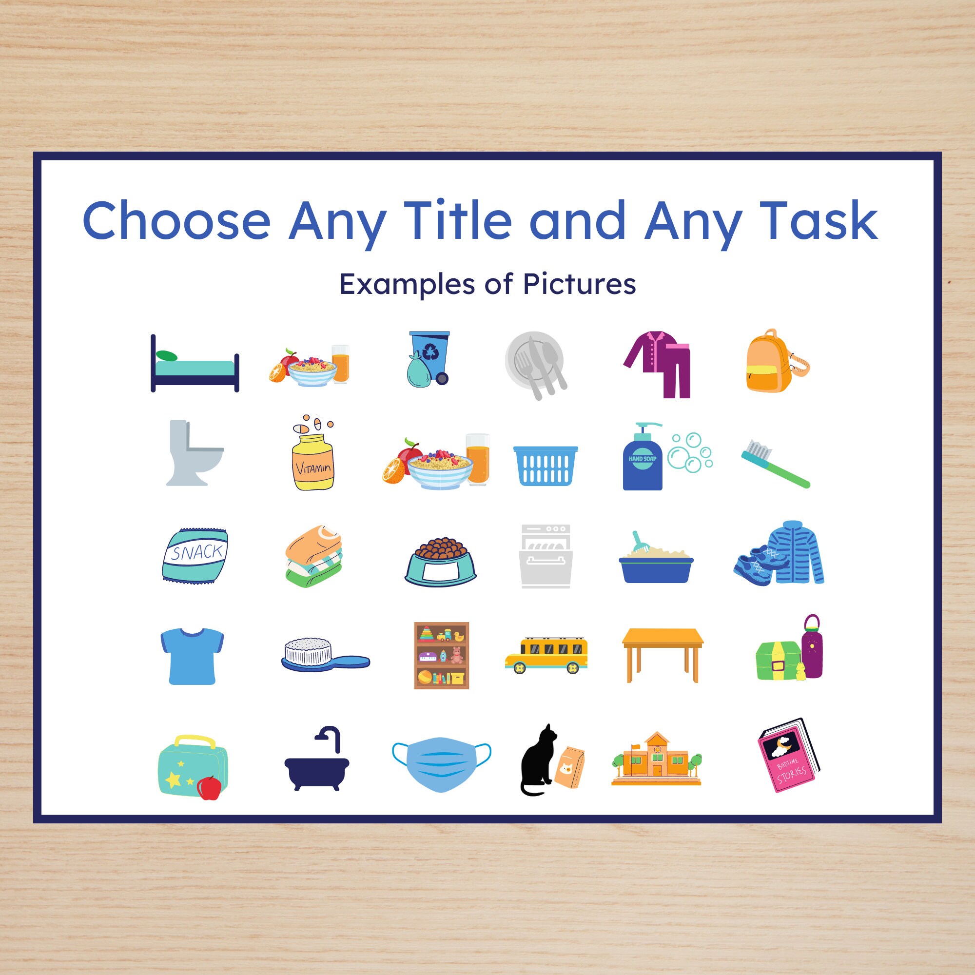 Custom Checklist for Kids, Personalized Routine Printable, Visual ...