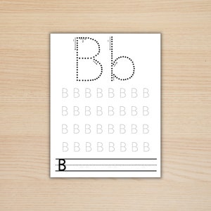 Alphabet Tracing Worksheets, Printable Handwriting Practice, Preschool ...