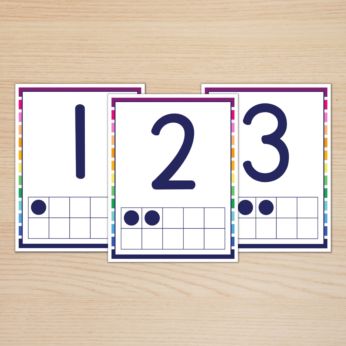 Number Posters 0-10, Ten Frame Number Posters for Classroom, Homeschool ...