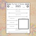 2023 Year in Review Printable, New Year's Eve Printable for Kids, NYE ...
