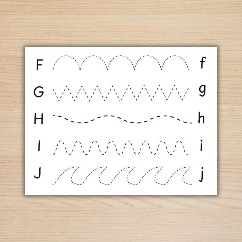 Fine Motor Line Tracing Worksheets, Uppercase to Lowercase Letter ...