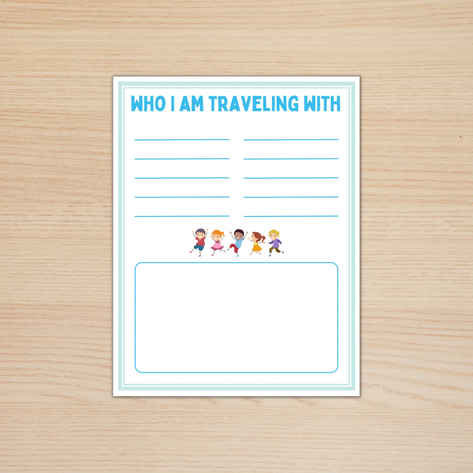Kids Travel Journal: Printable Vacation Memory Book (PDF Printable ...