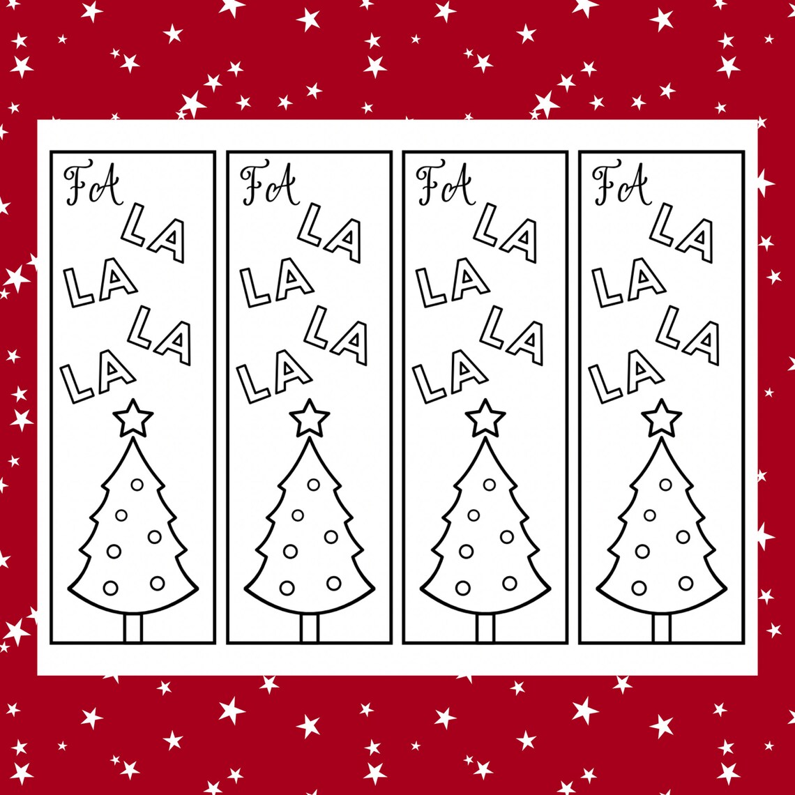 Printable Christmas Bookmarks for Kids: Coloring Activity (PDF ...