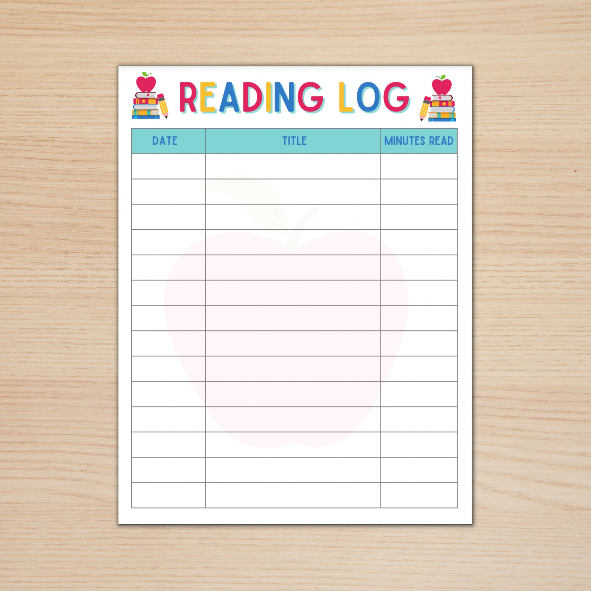 Reading Printables, Monthly Book Tracker, Reading Log for Kids - Etsy