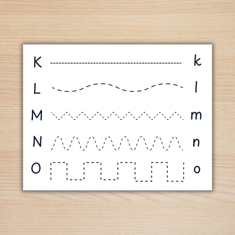 Fine Motor Line Tracing Worksheets, Uppercase to Lowercase Letter ...