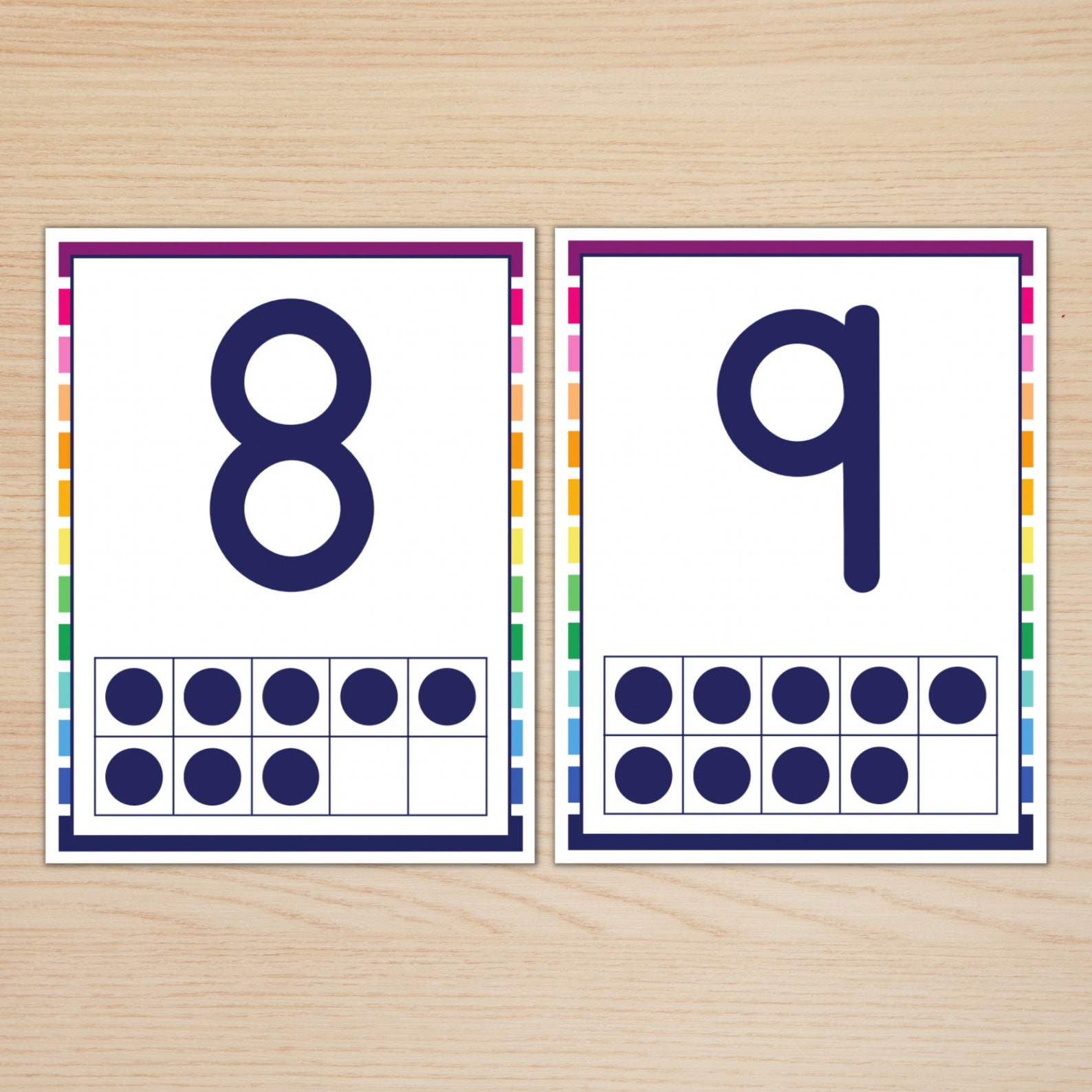 Number Posters 0-10, Ten Frame Number Posters for Classroom, Homeschool ...