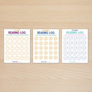 Monthly Printable Reading Logs, Themed Reading Trackers, Book Challenge ...