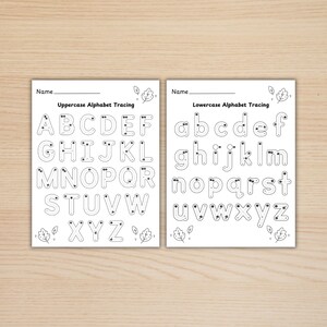 Fall-themed Alphabet Tracing Worksheets - Uppercase & Lowercase Letters ...