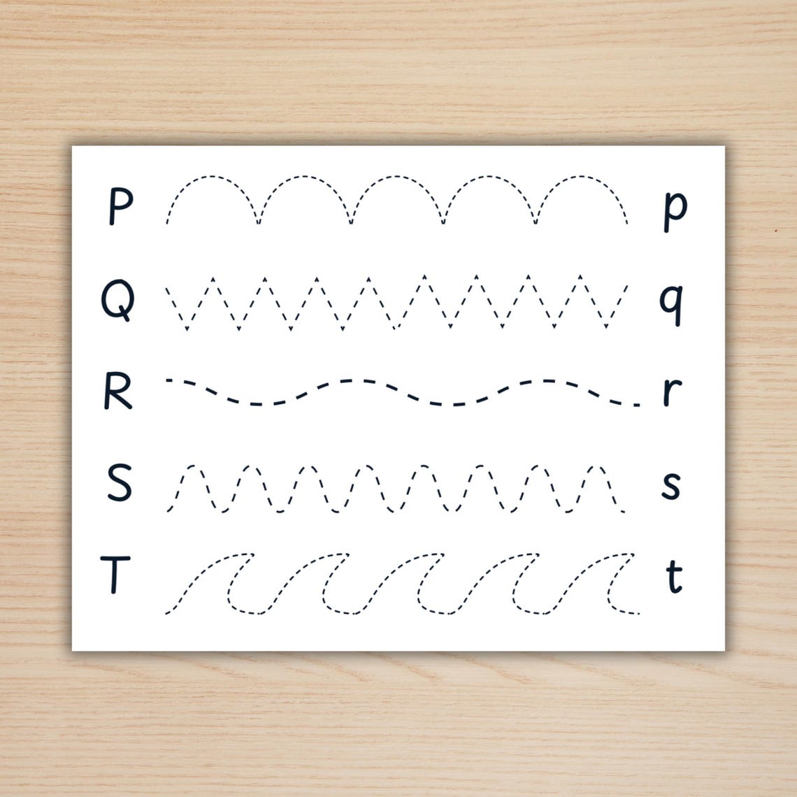 Fine Motor Line Tracing Worksheets, Uppercase to Lowercase Letter ...