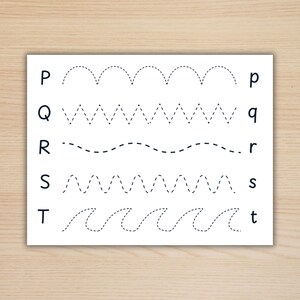 Fine Motor Line Tracing Worksheets, Uppercase to Lowercase Letter ...