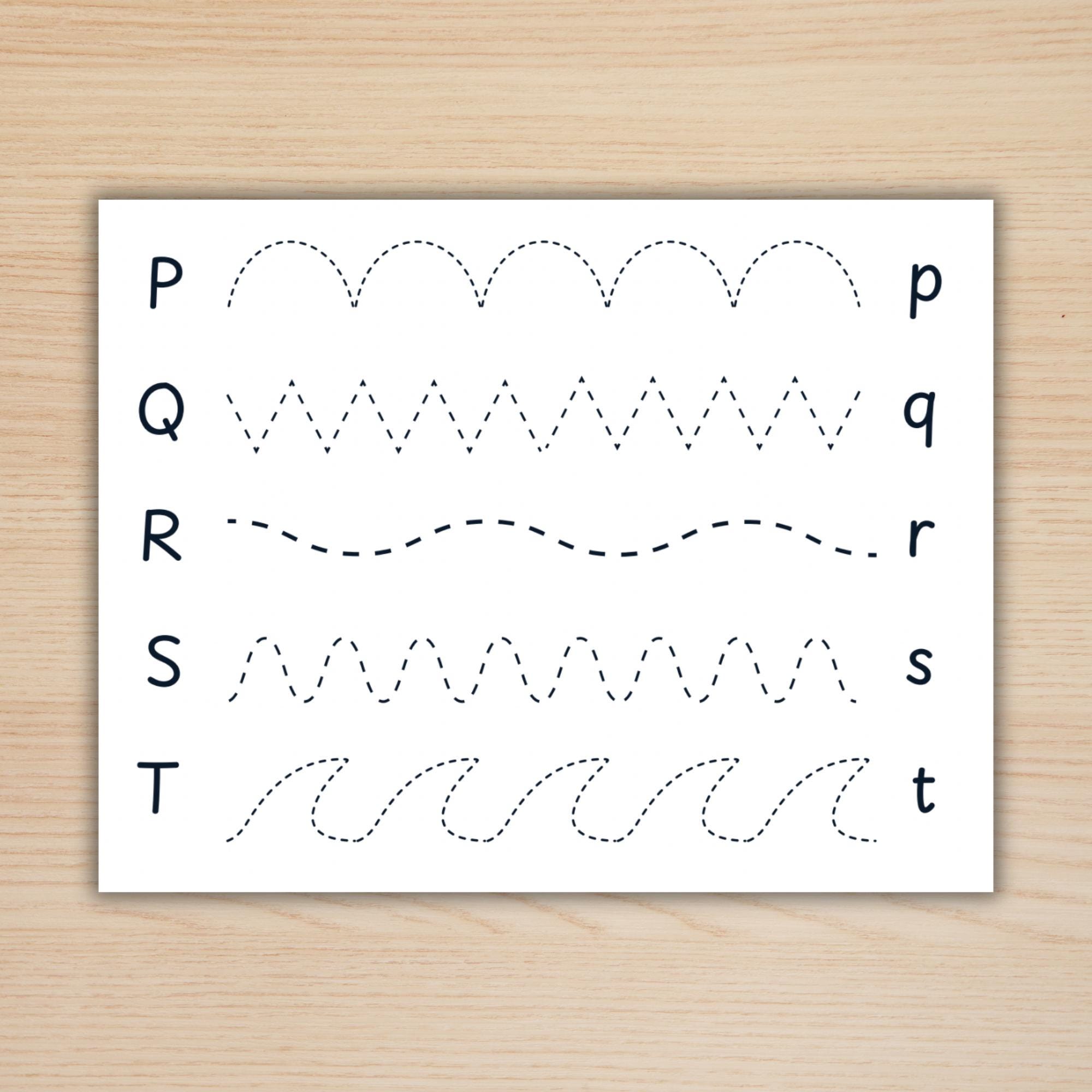 Fine Motor Line Tracing Worksheets, Uppercase to Lowercase Letter ...