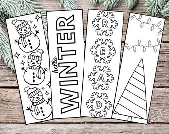 Valentine's Day Printable Bookmarks, Color Your Own Valentine Bookmark ...