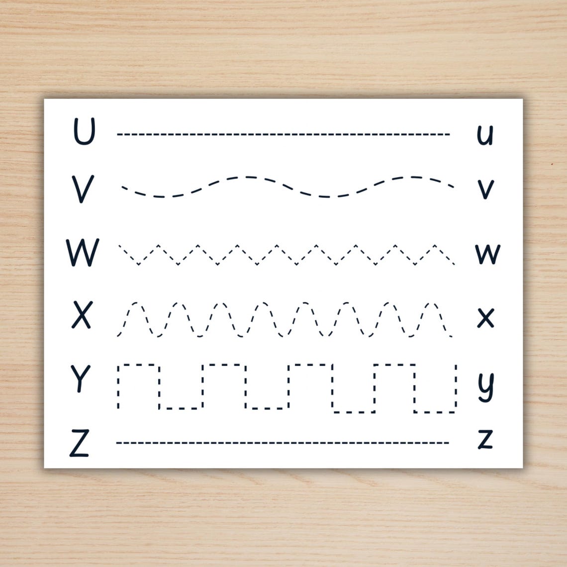 Fine Motor Line Tracing Worksheets, Uppercase to Lowercase Letter ...