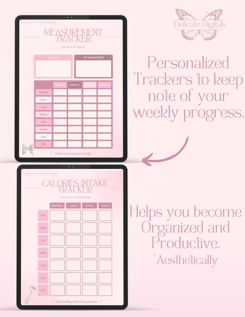 Pink Pilates Princess Fitness Planner | Aesthetic Fitness Planner ...