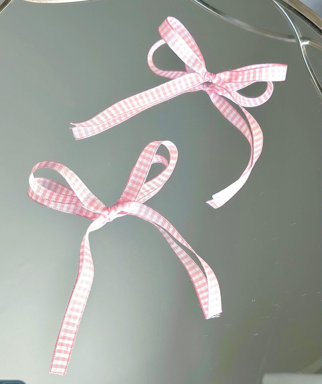 Pink Plaid Hijab Bow Set Handmade - Etsy