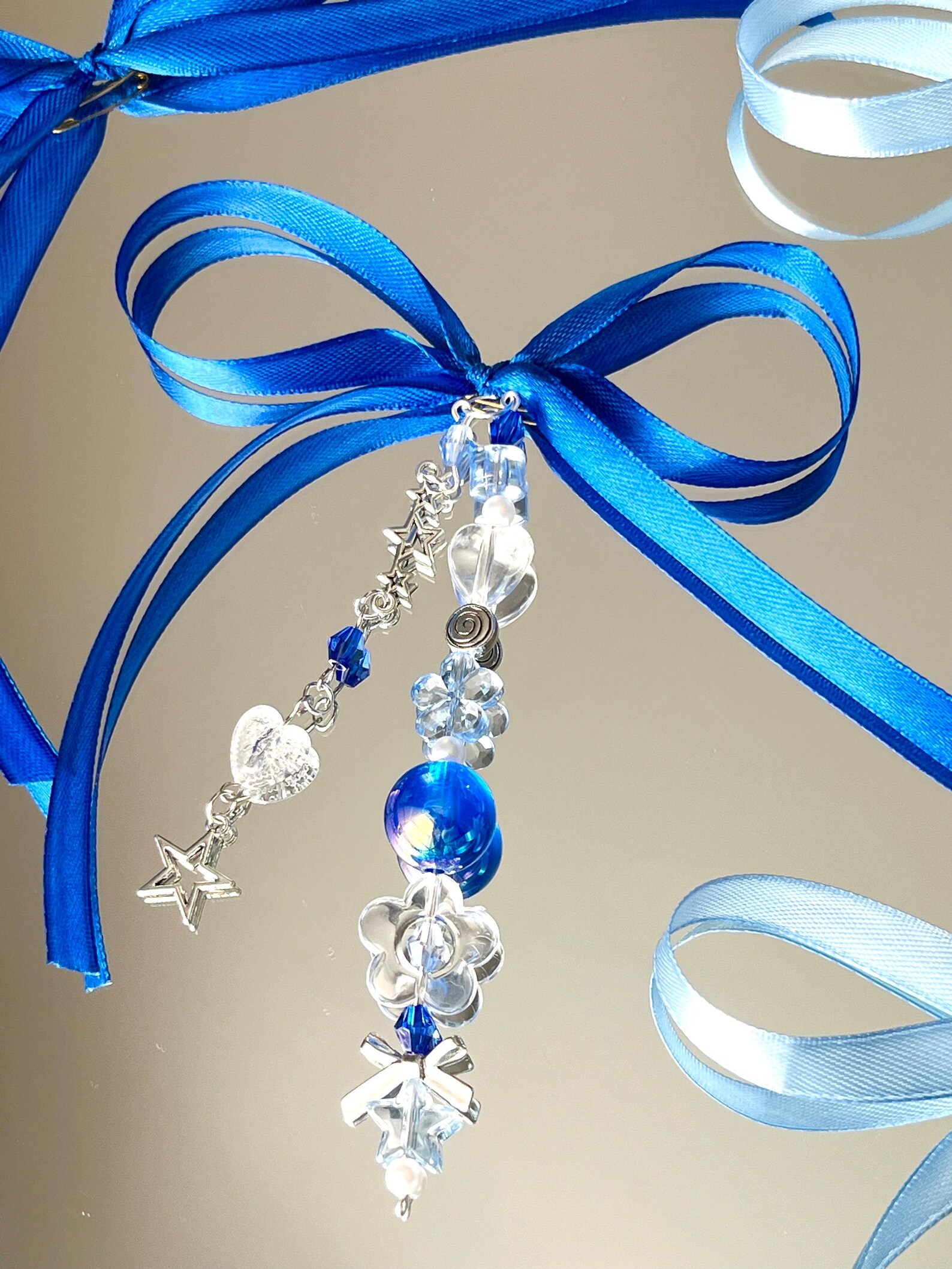 Handmade Blue-themed Hijab Bow Set - Aesthetic Hijab/clothing Accessory ...